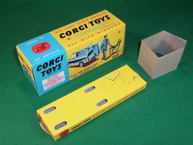 Corgi Toys #448 B.M.C. Mini Police Van with Tracker Dog (Plain plinth ...