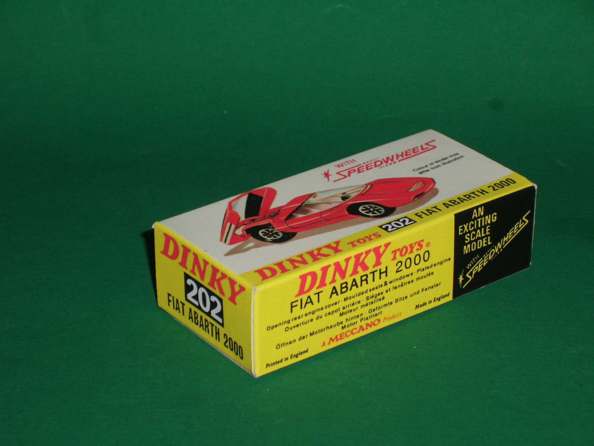 Dinky Toys #202 Fiat Abarth 2000. – DRRB Reproduction Boxes