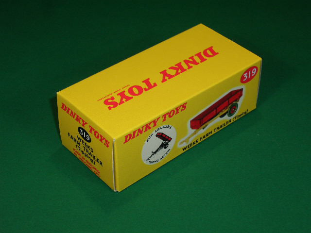 Dinky Toys #319 Weeks Farm Trailer (Tipping). – DRRB Reproduction Boxes