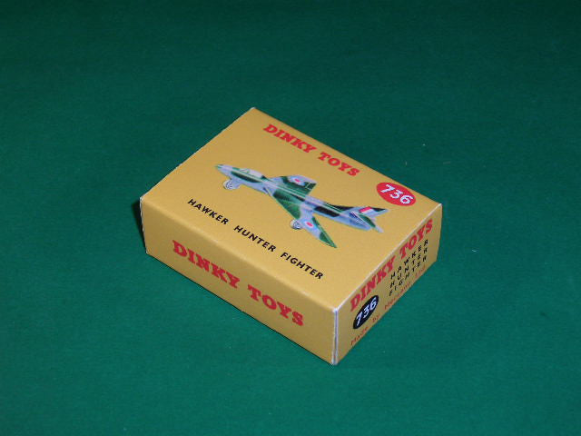 Dinky Toys #736 Hawker Hunter Fighter. – DRRB Reproduction Boxes